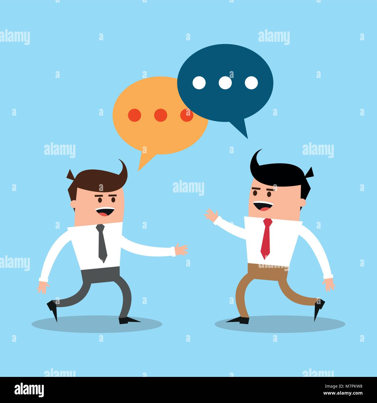 Business mens talking vector illustration graphic design Stock Vector ...