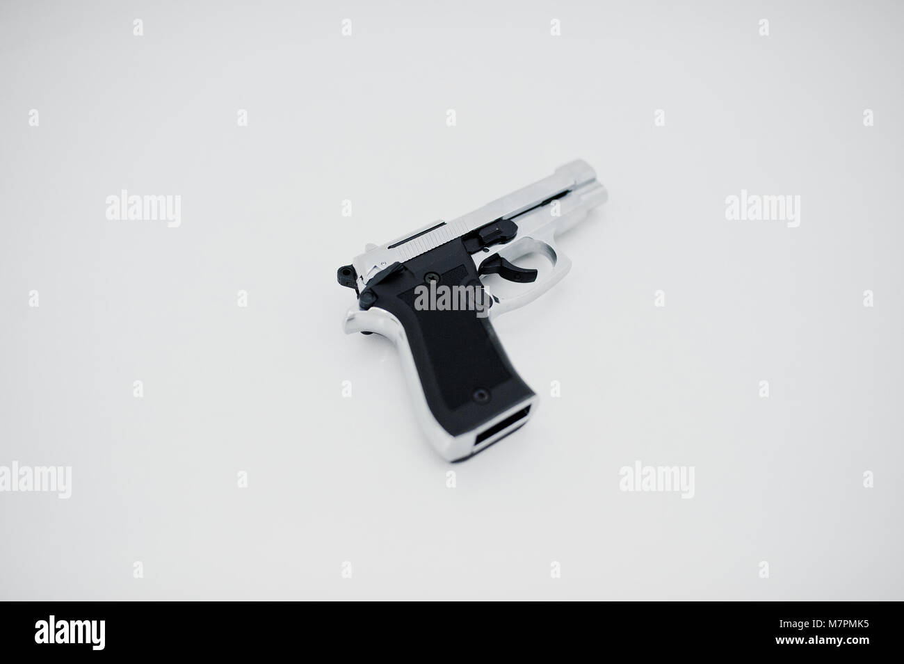 Gun weapon pistol isolated on white Stock Photo - Alamy