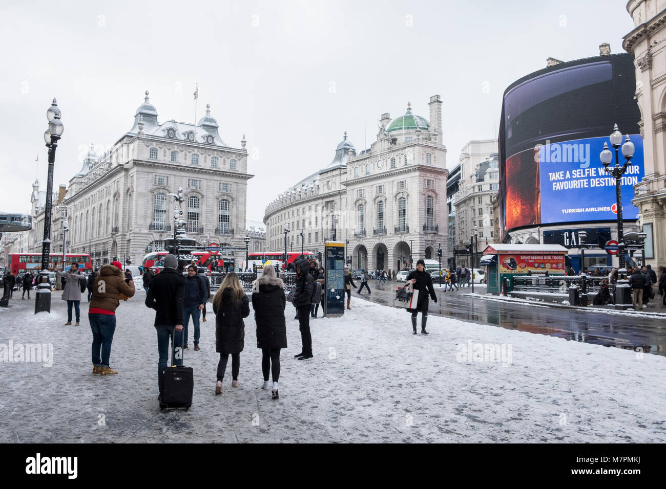 Snow fall in London winter 2018 Stock Photo - Alamy