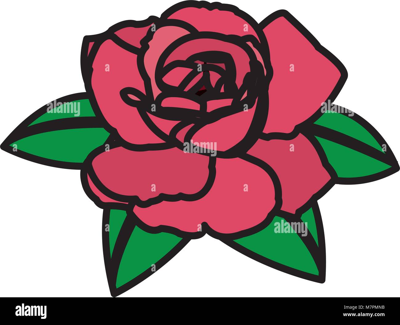 nice nature rose with petals design Stock Vector Image & Art - Alamy