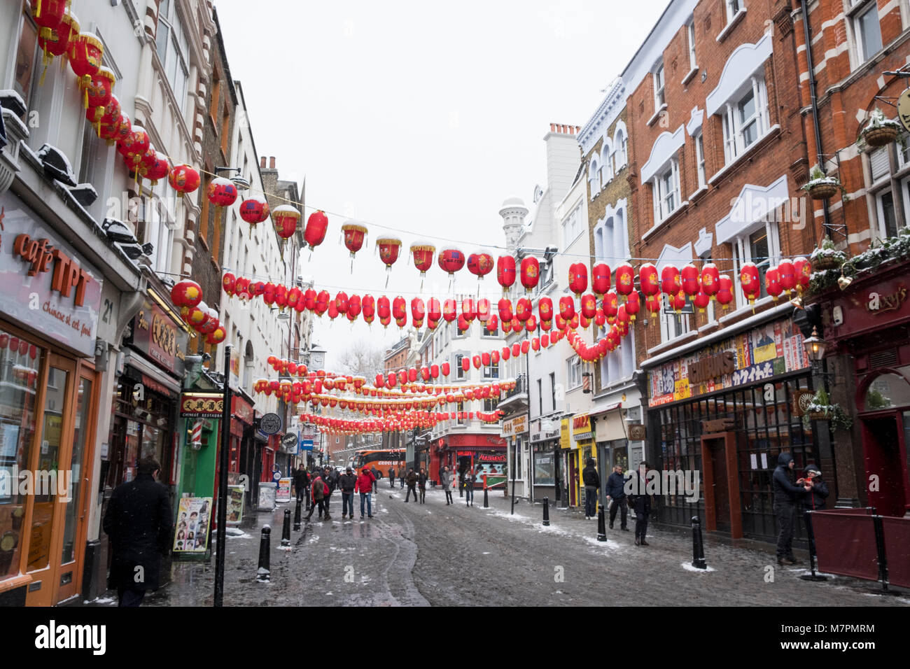 Snow fall in London winter 2018 Stock Photo - Alamy