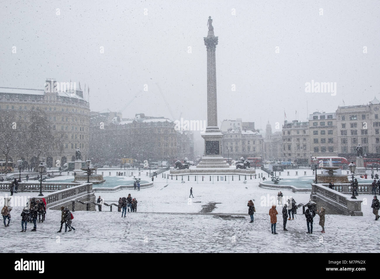 Snow fall in London winter 2018 Stock Photo - Alamy
