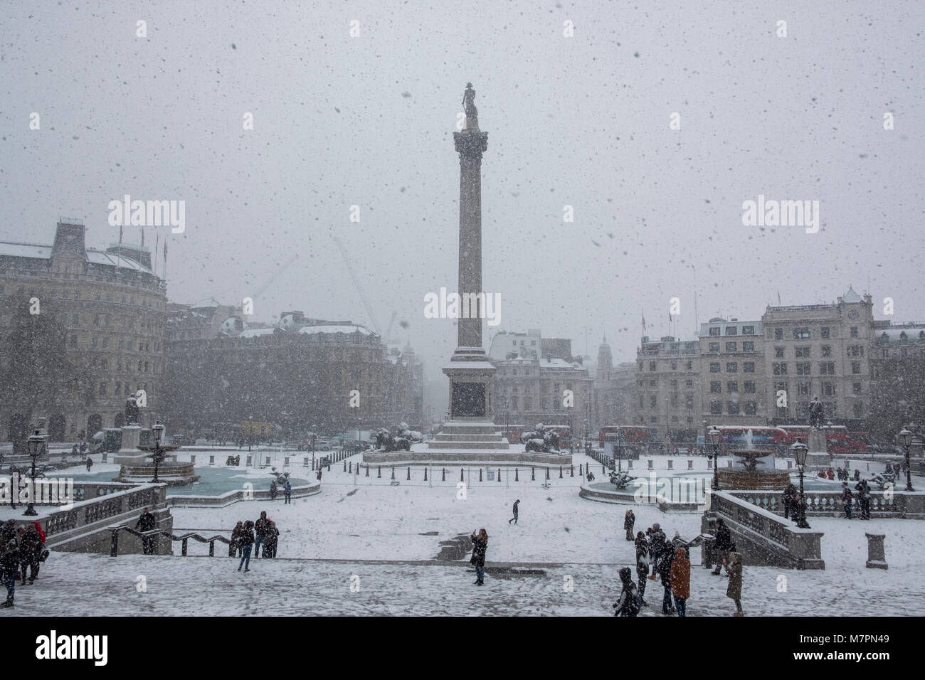 Snow fall in London winter 2018 Stock Photo - Alamy