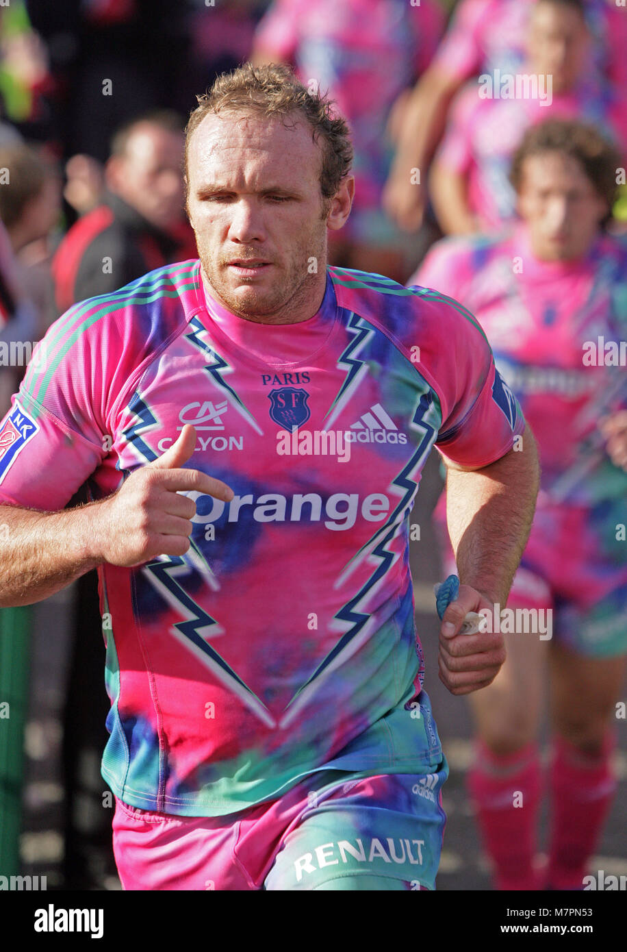 BELFAST, NORTHERN IRELAND - OCTOBER 11: Stade Français Brian Liebenberg ...