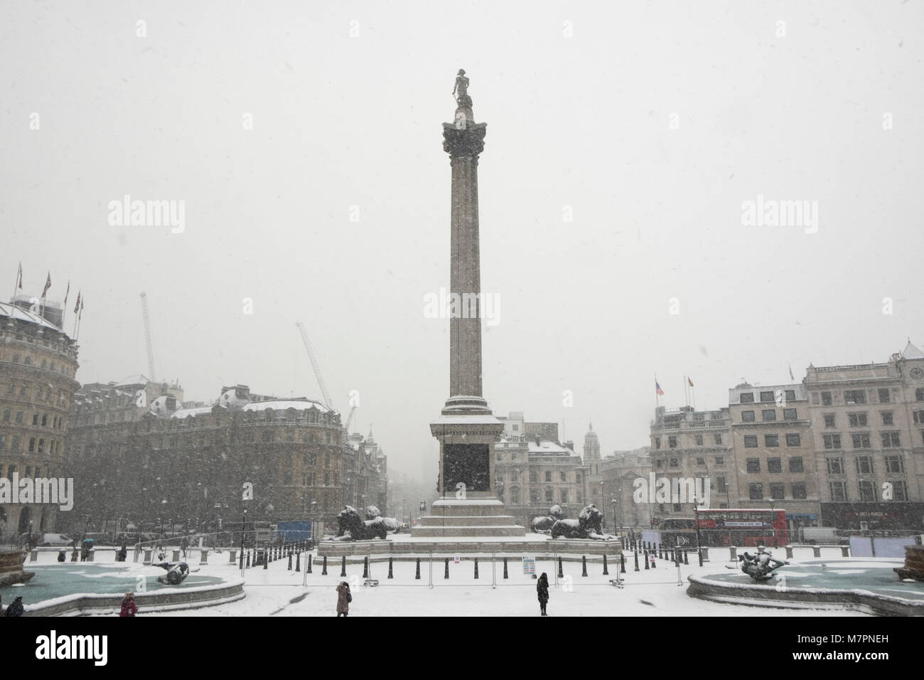 Snow fall in London winter 2018 Stock Photo - Alamy