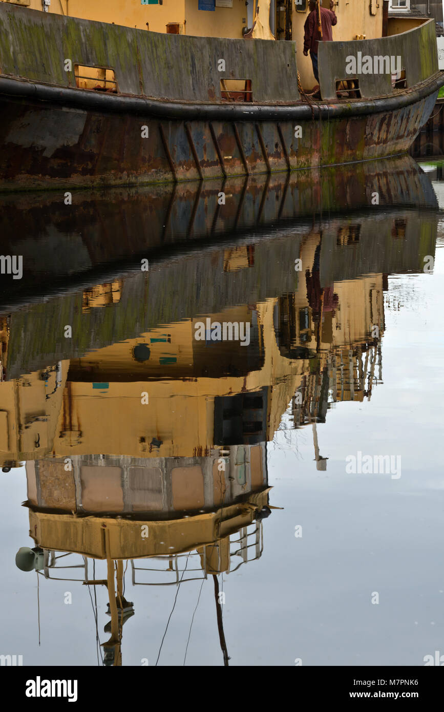 An old Royal Maritime Auxillary Service Vessel (RMAS) moored on the ...