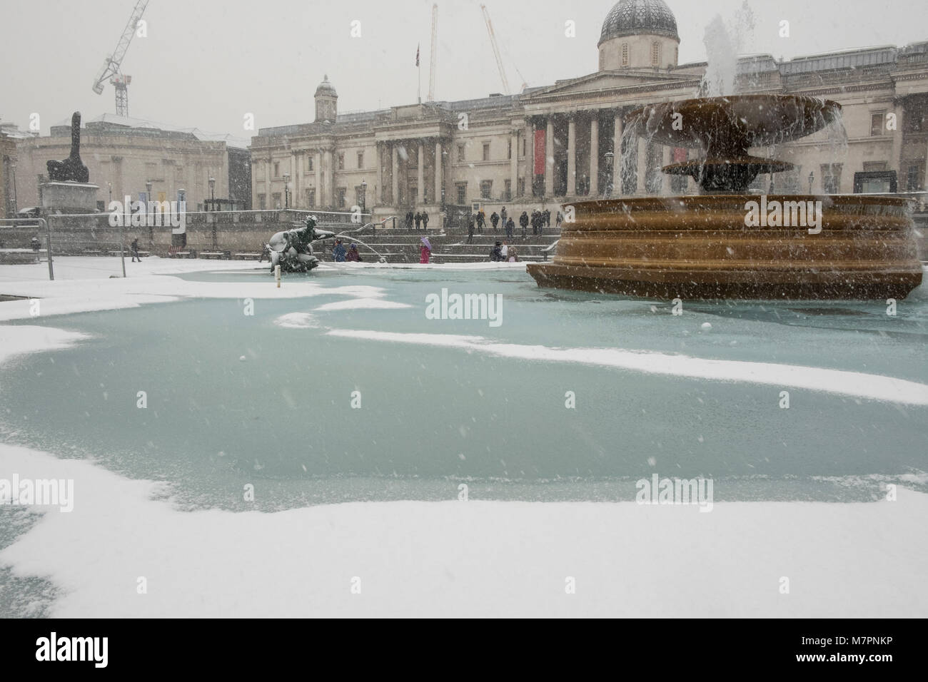 Snow fall in London winter 2018 Stock Photo - Alamy