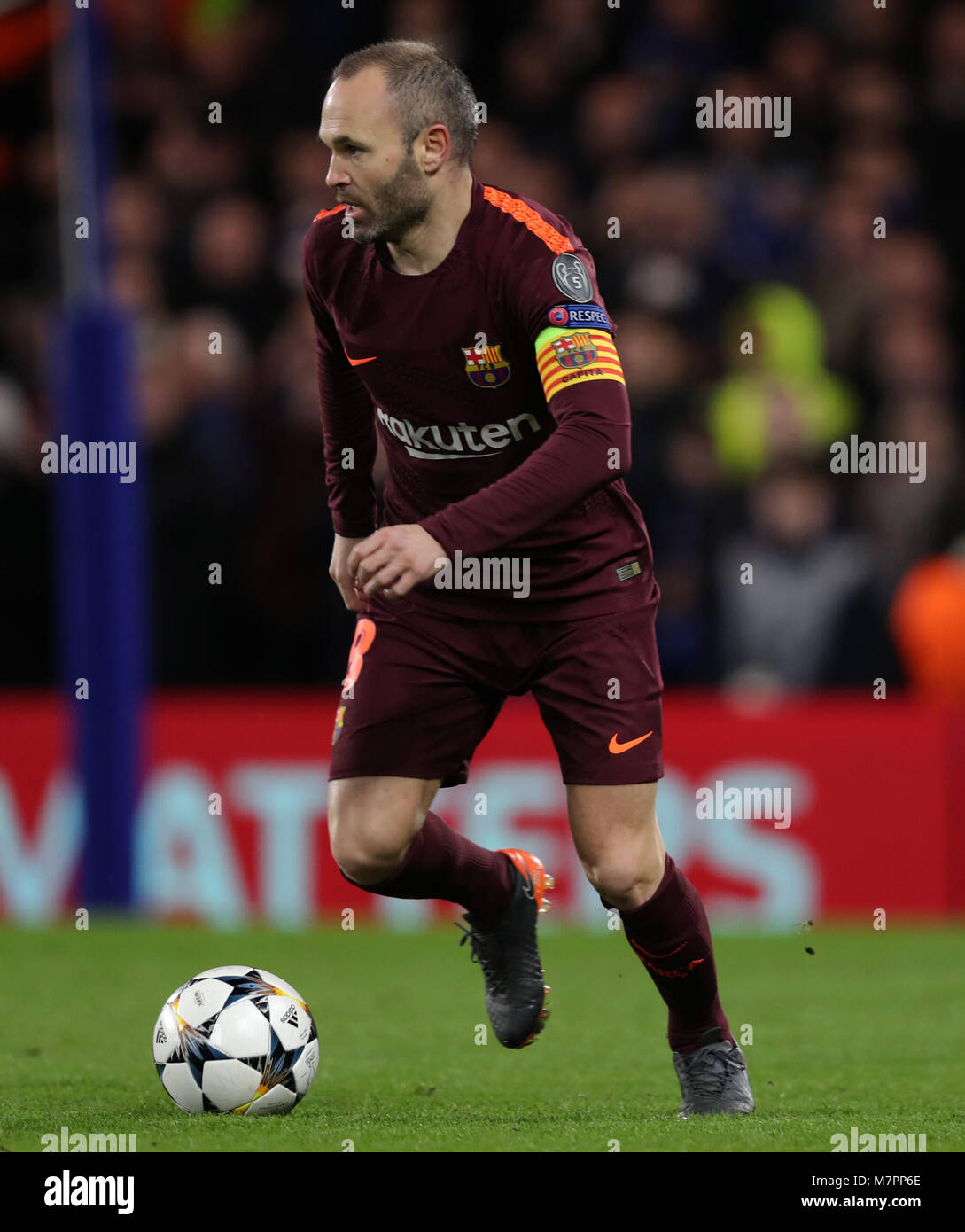 LONDON, ENGLAND - FEBRUARY 20: Andres Iniesta f Barcelona during the ...
