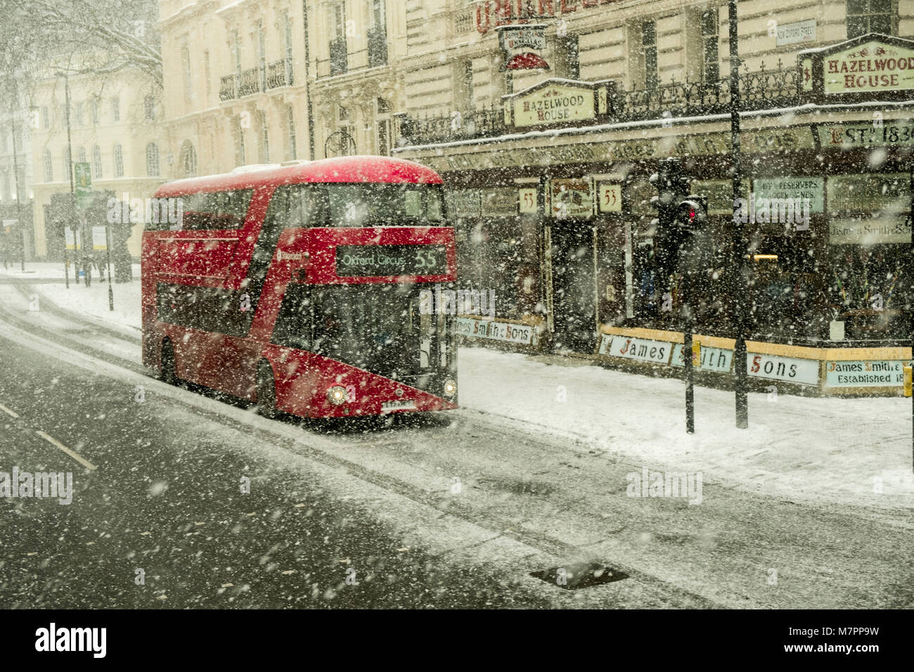 Snow fall in London winter 2018 Stock Photo - Alamy