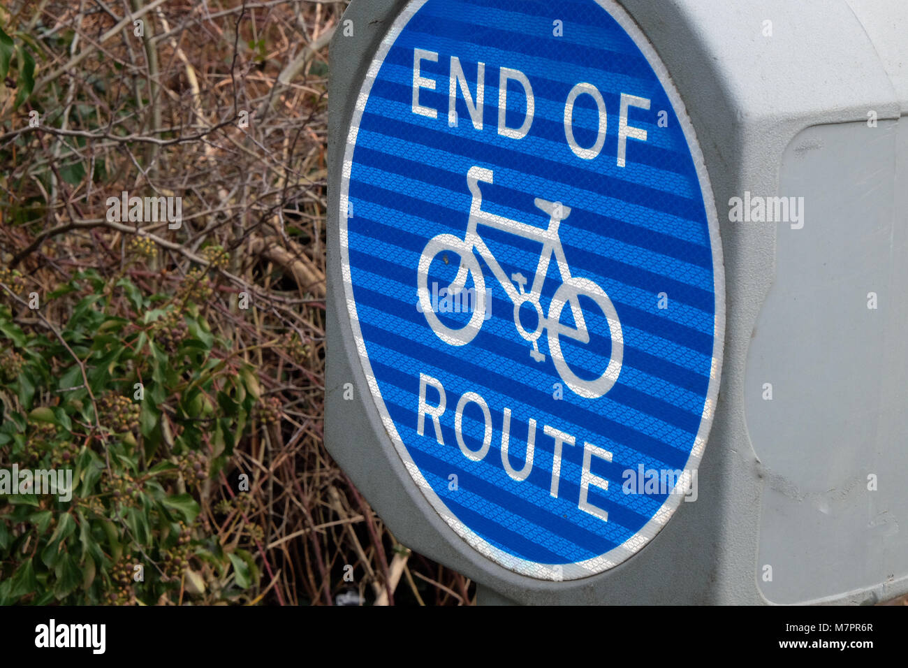 Cycle track and pedestrian footpath signs Stock Photo - Alamy