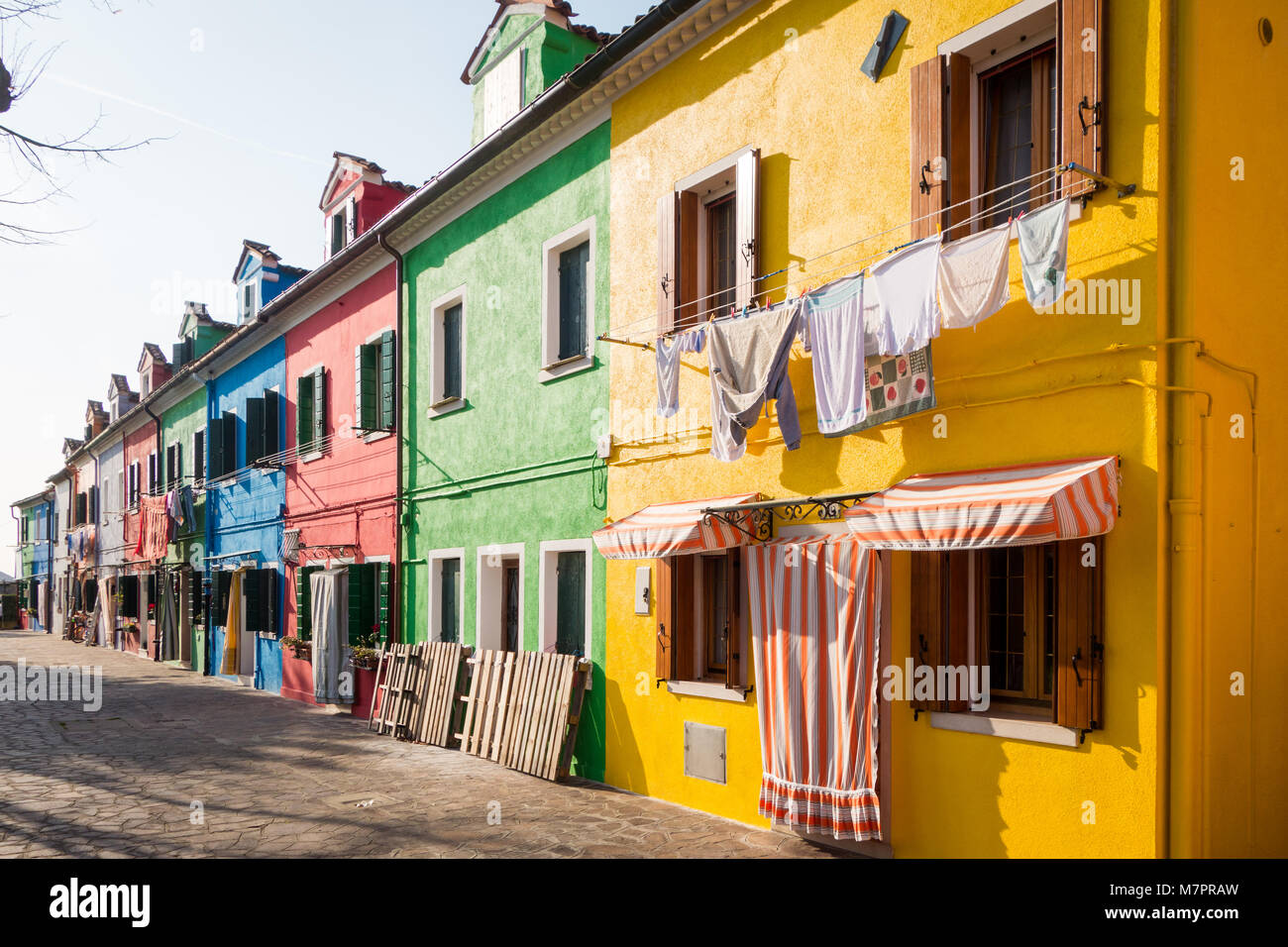 Colorful Houses in Burano Island Stock Photo - Alamy