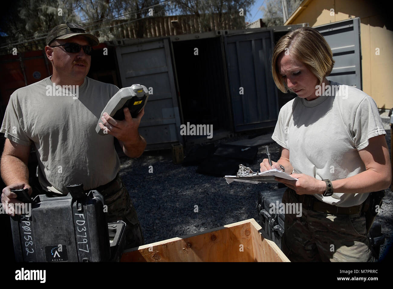 (From left) U.S. Air Force Master Sgt. Phillip Hauser and Tech Sgt ...