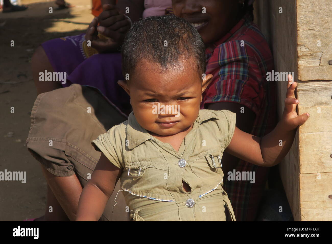 Cute Malagasy kids in poor village on Madagascar island Stock Photo - Alamy
