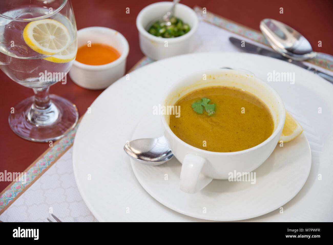 Mulligatawny Shorba soup, Indian cuisine Stock Photo - Alamy