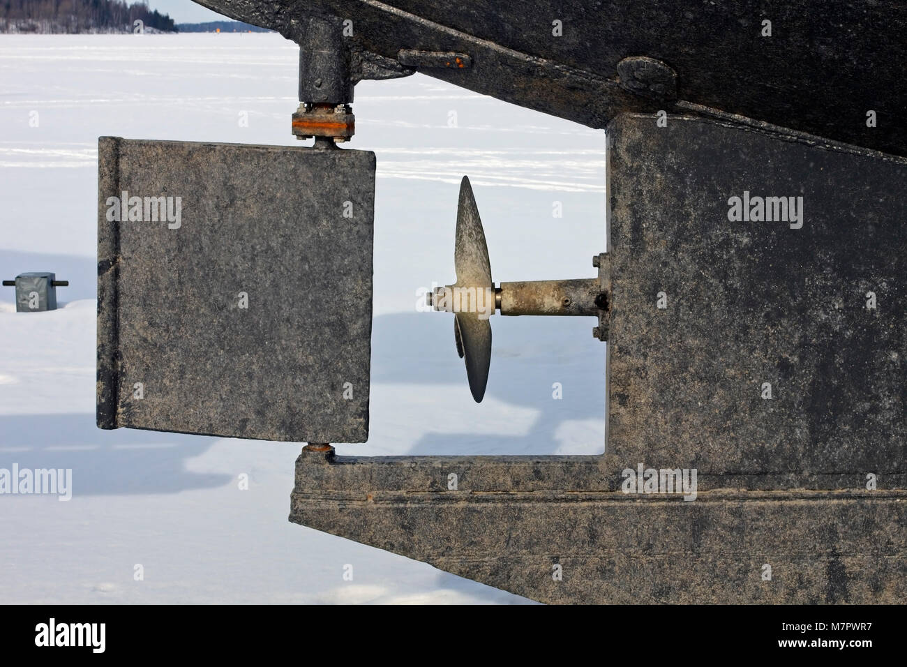 boat propeller and rudder Stock Photo - Alamy