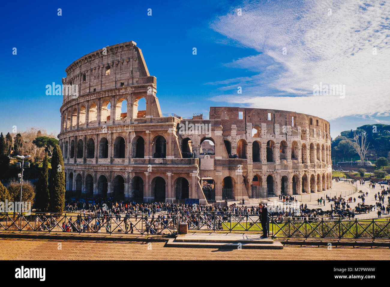 The Roman Colosseum in Rome, Italy HDR image Stock Photo - Alamy