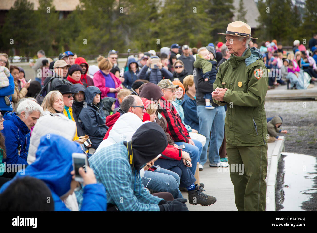 Interpretive program at Old Faithful Interpretive program at Old ...