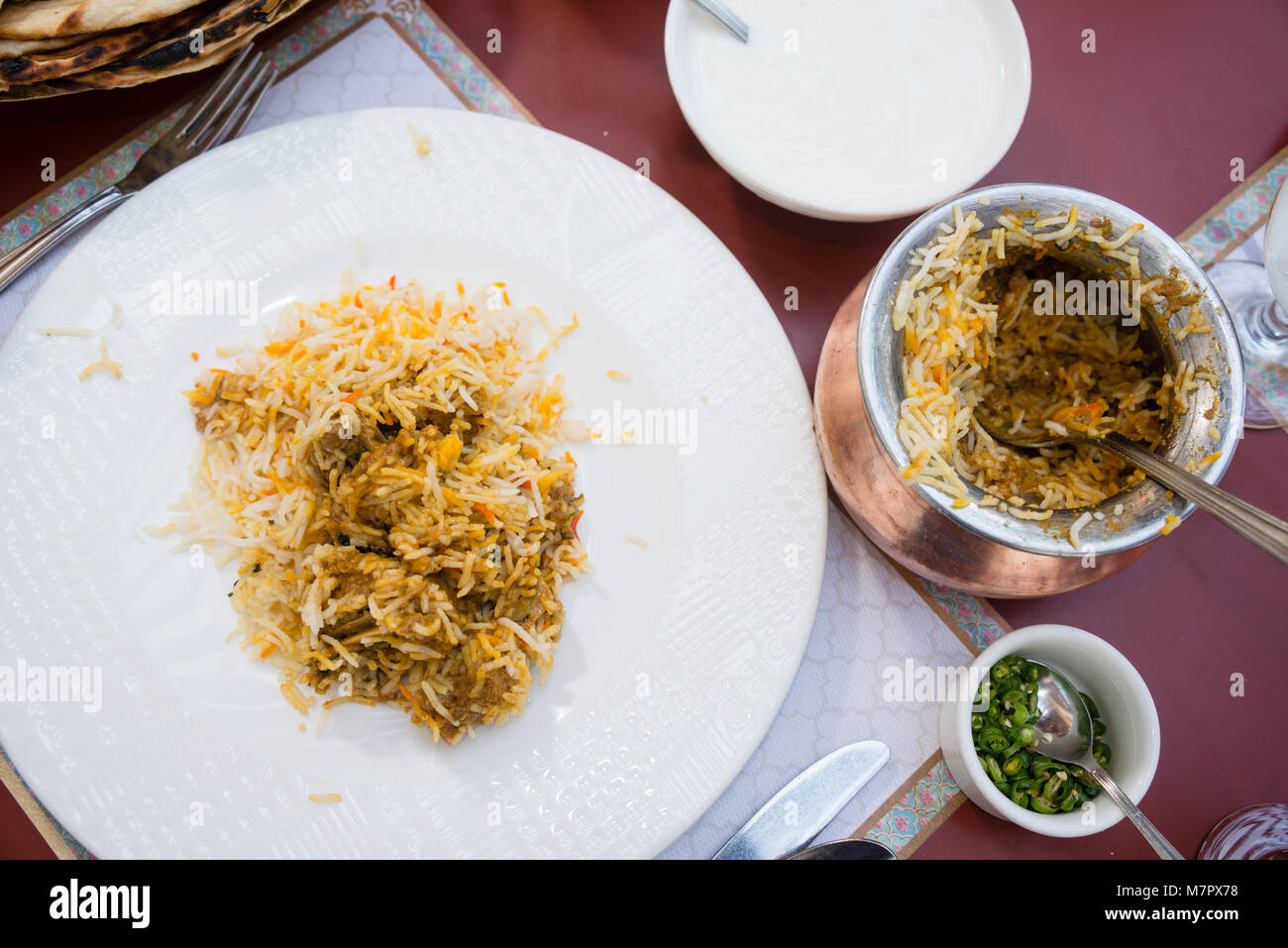 Tikka Biryani with basmati rice Stock Photo - Alamy