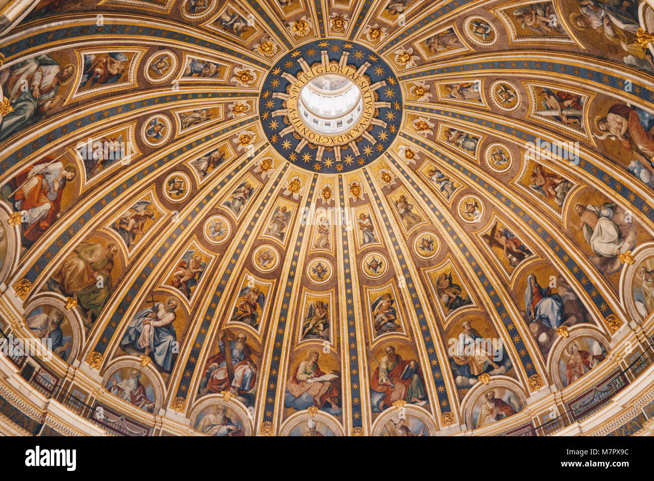 The dome of St. Peter's Basilica Cathedral in Rome, Vatican Stock Photo ...