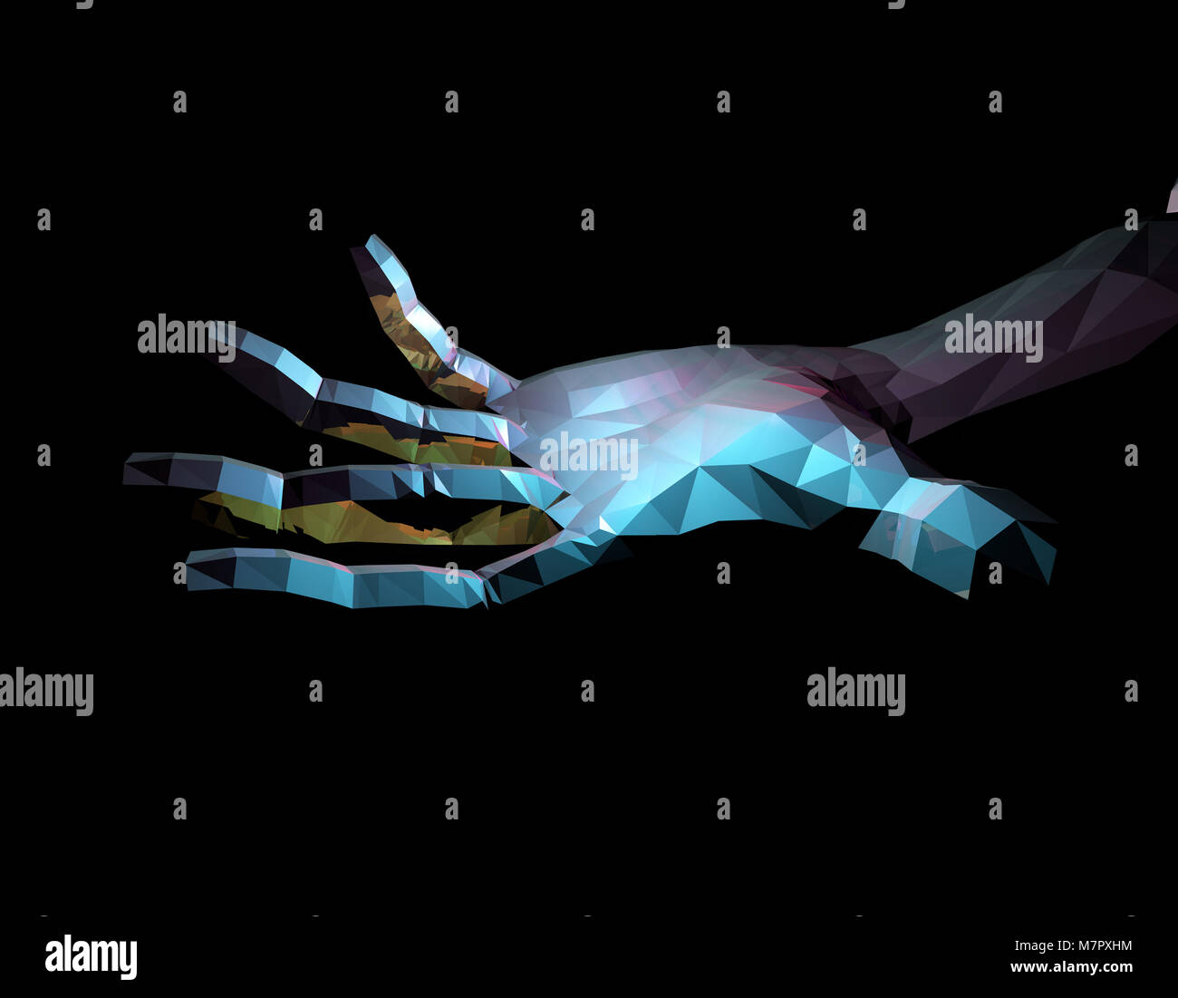Human hands, human technology, control the future Stock Photo - Alamy