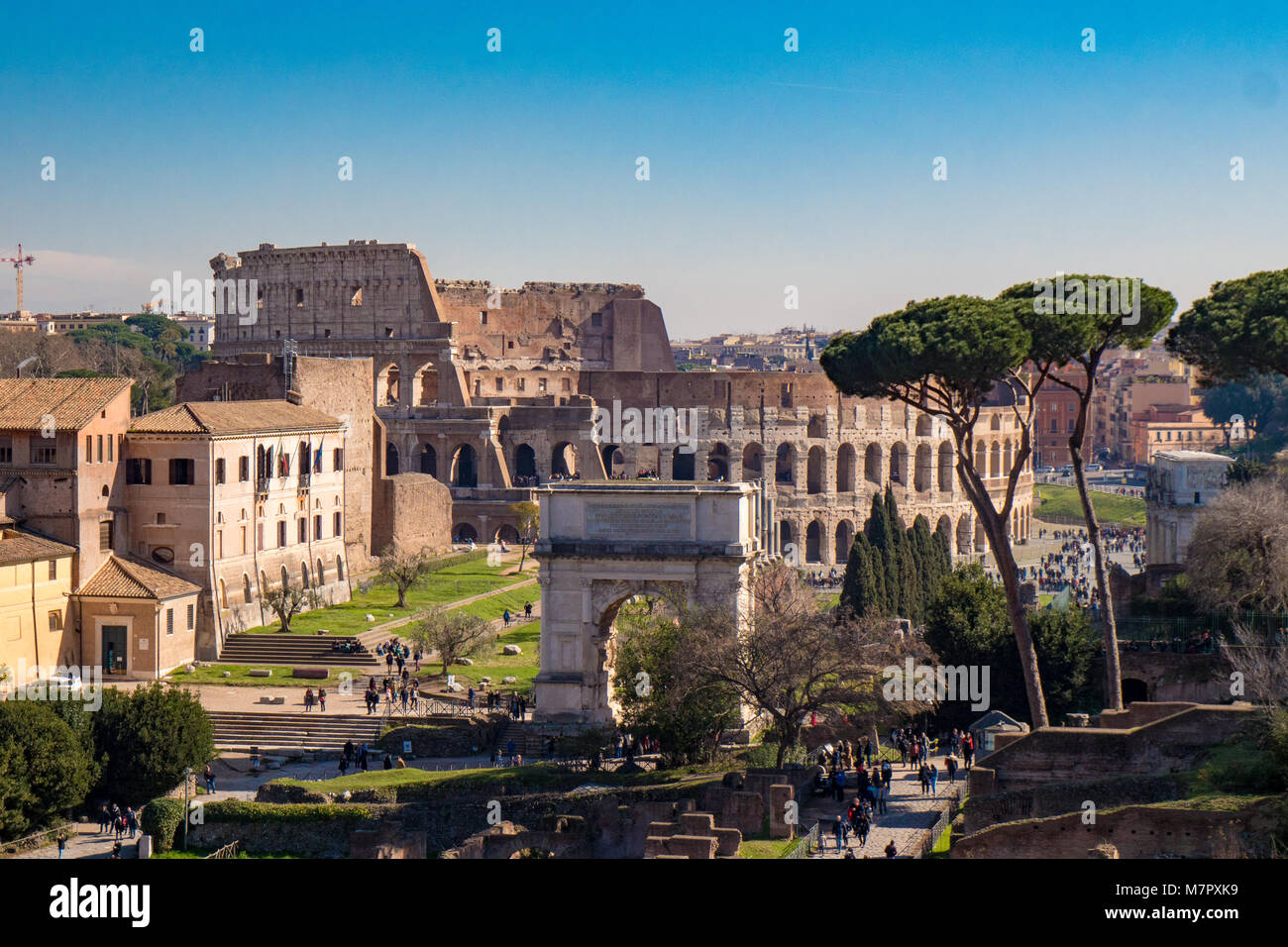 Roman coliseum arch titus hi-res stock photography and images - Alamy
