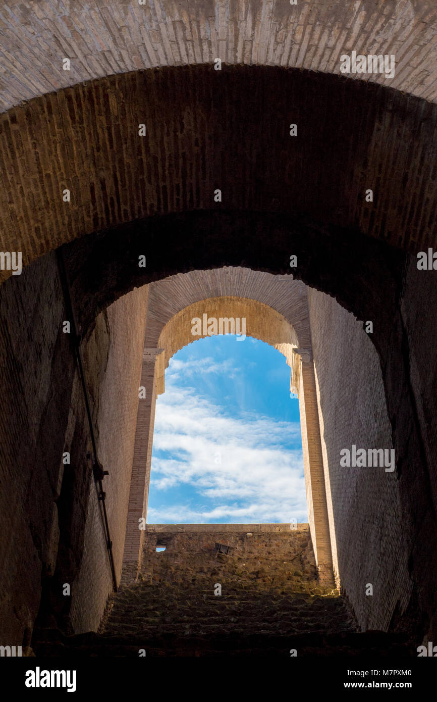 Archway inside Colosseum, Rome, Italy Stock Photo - Alamy