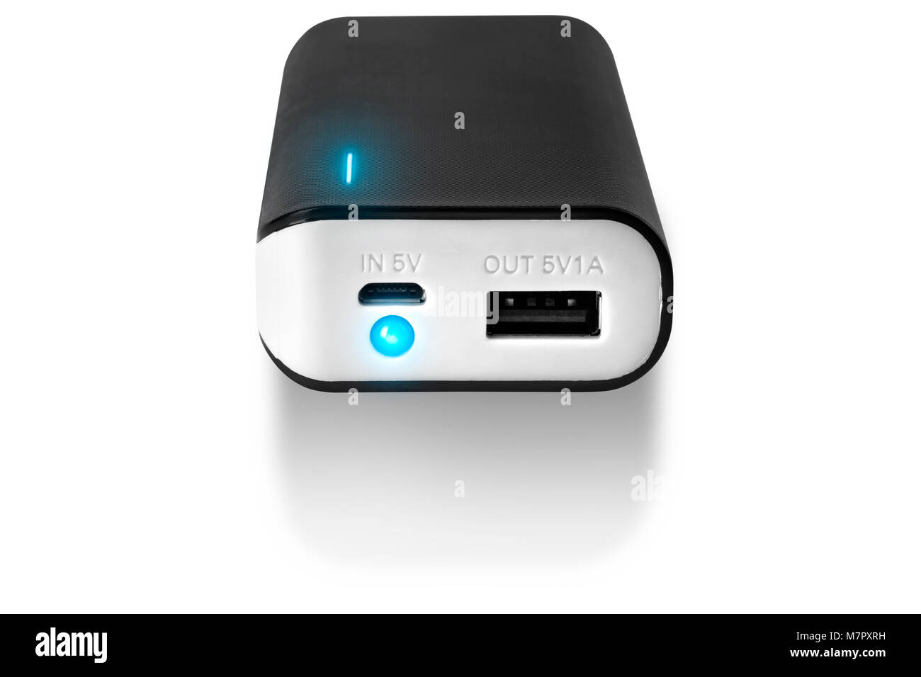 Black Power bank at white background isolated Stock Photo - Alamy