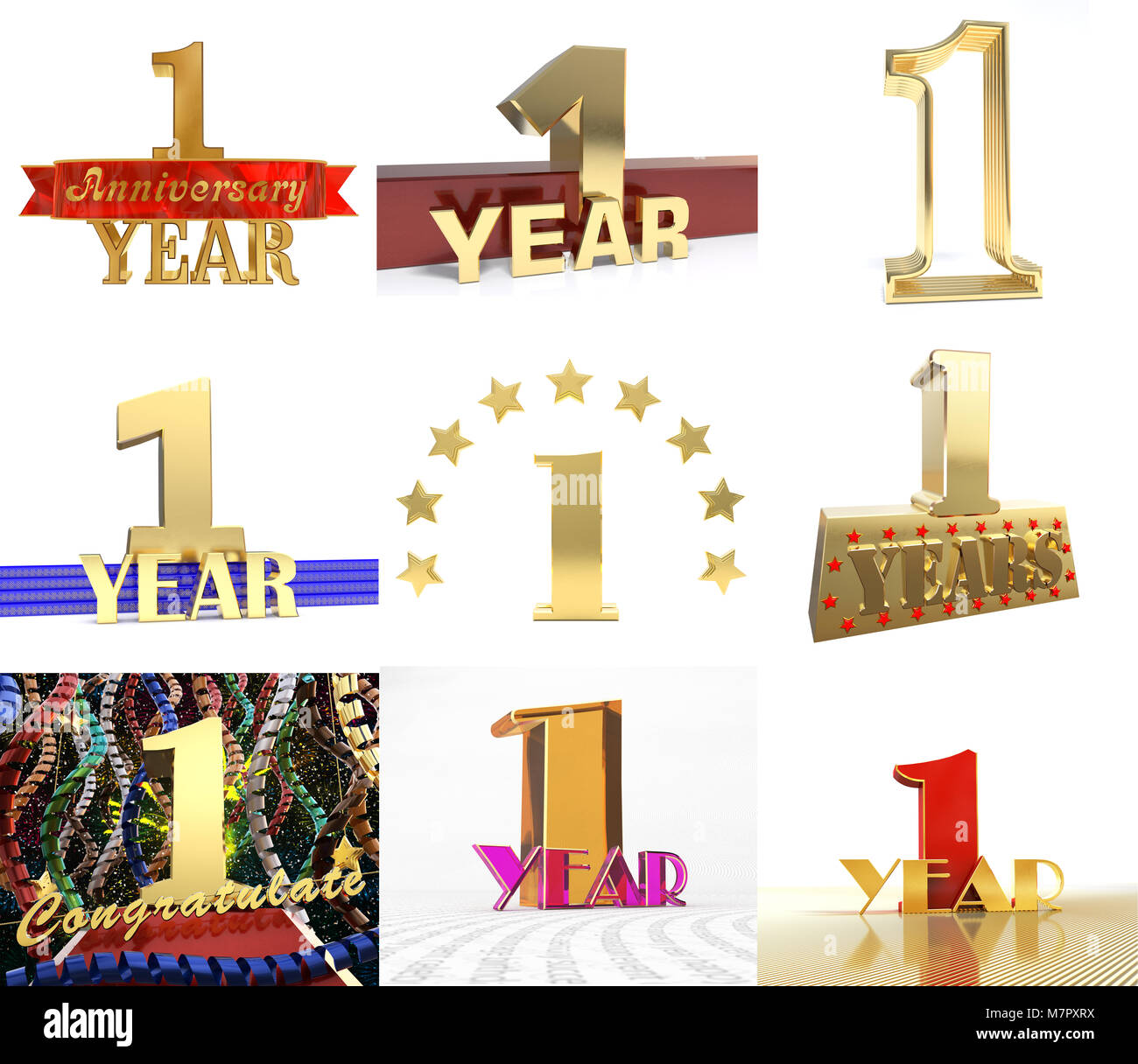 Anniversary number design hi-res stock photography and images - Alamy