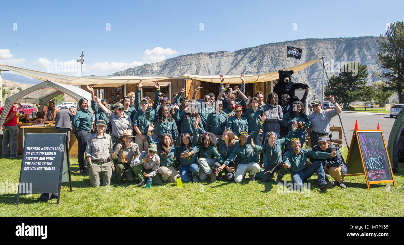 The crew from Groundwork USA at the REI Village Stock Photo - Alamy