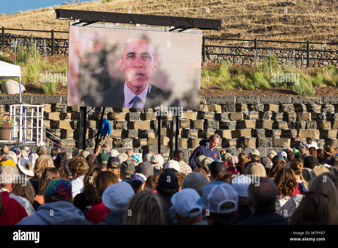 Taped address from President Barack Obama Stock Photo - Alamy