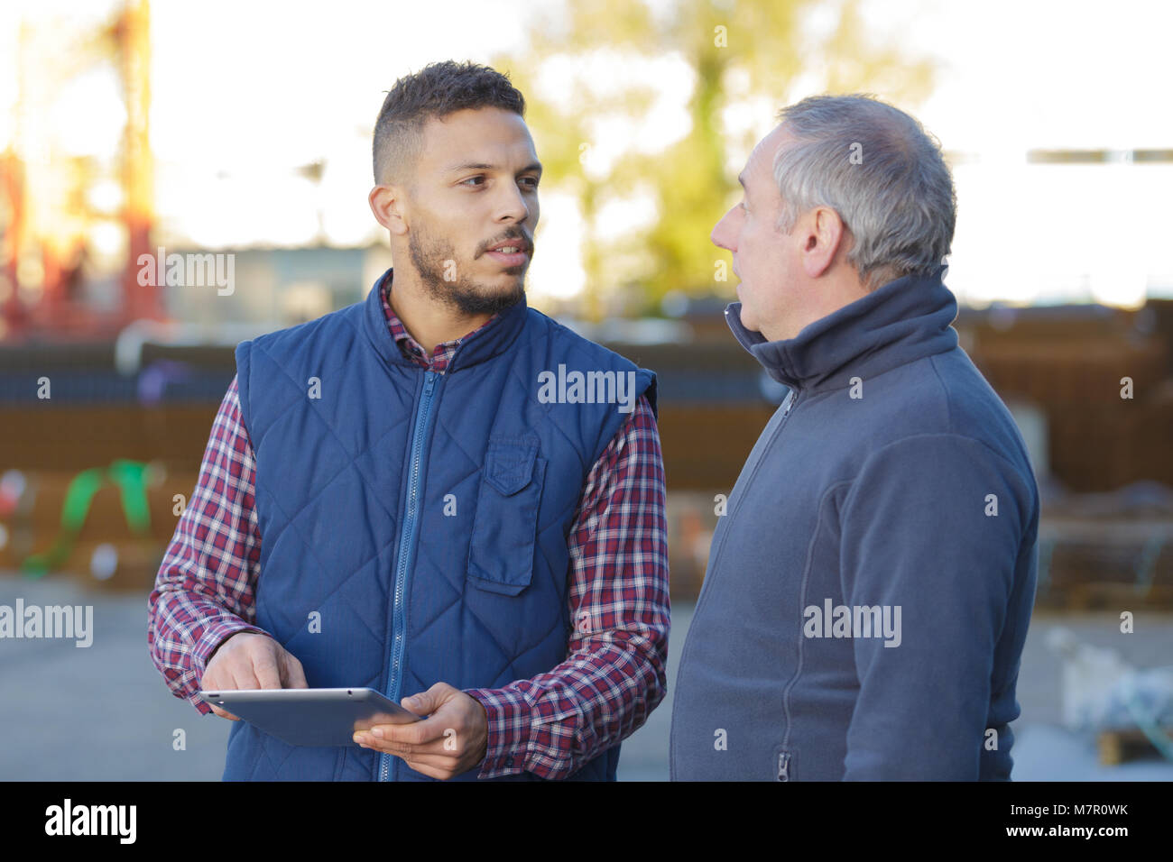 Two men in discussion hi-res stock photography and images - Alamy
