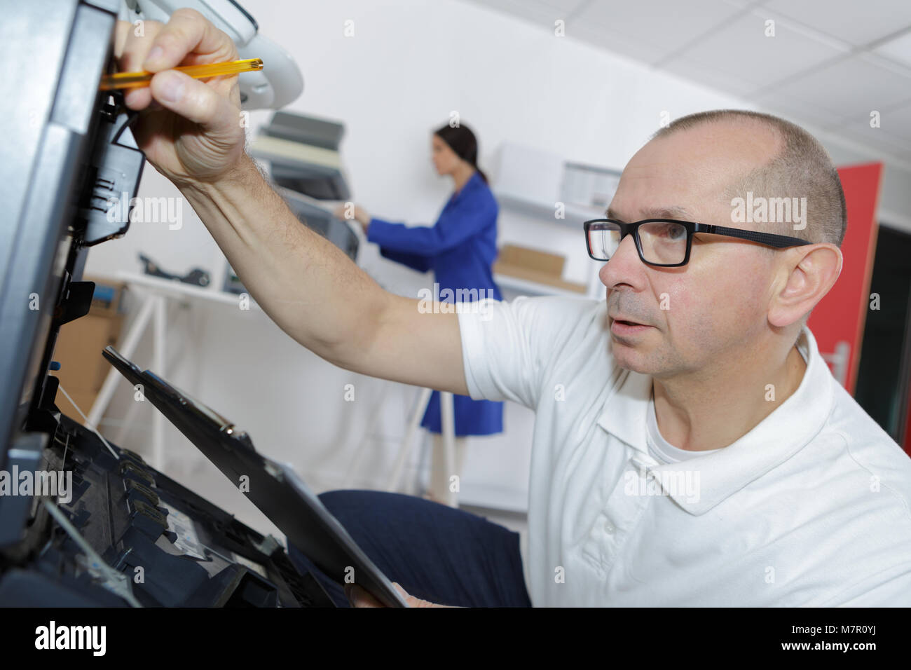 electronic technician doing his work Stock Photo - Alamy