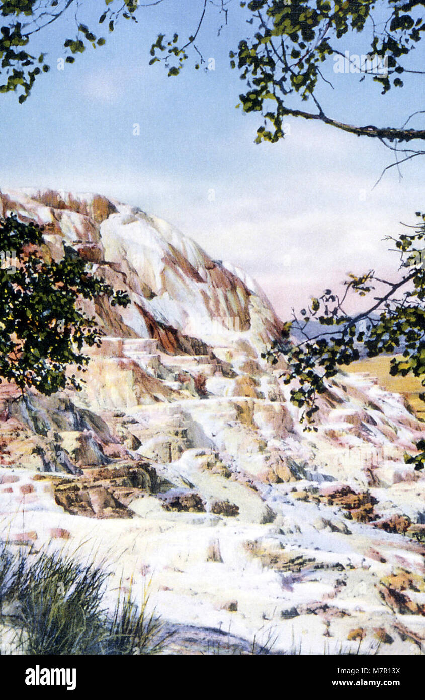 Jupiter terrace yellowstone national park hi-res stock photography and ...