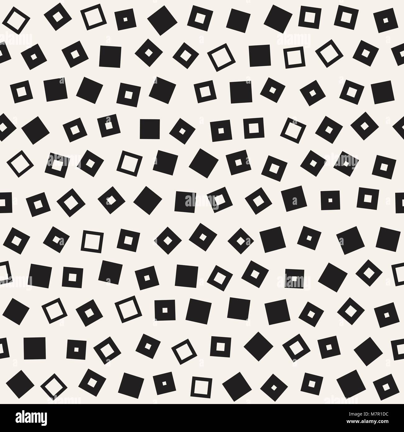 Seamless chaotic patterns. Randomly scattered geometric shapes ...
