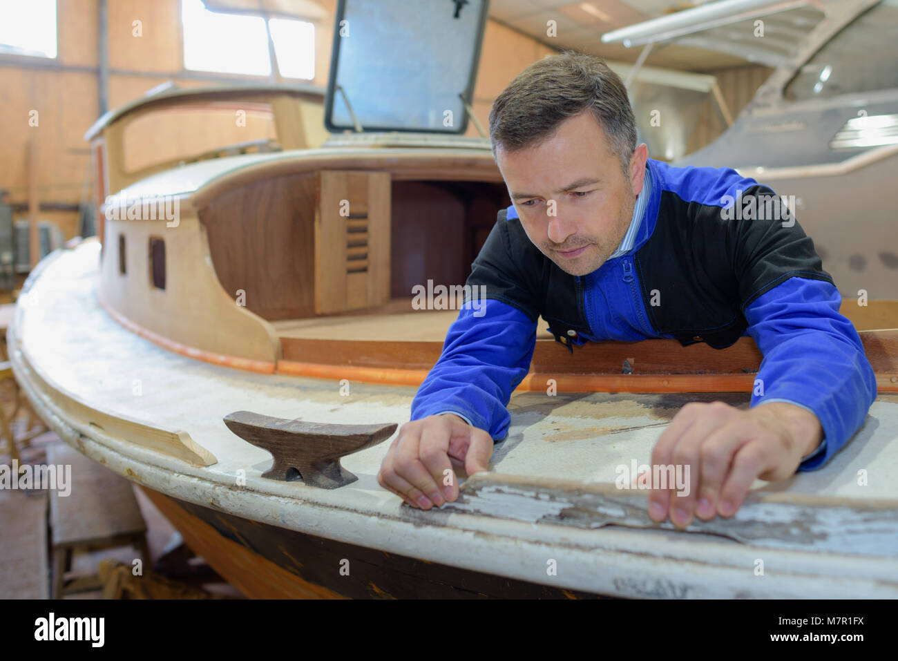 boatmaker at work Stock Photo - Alamy