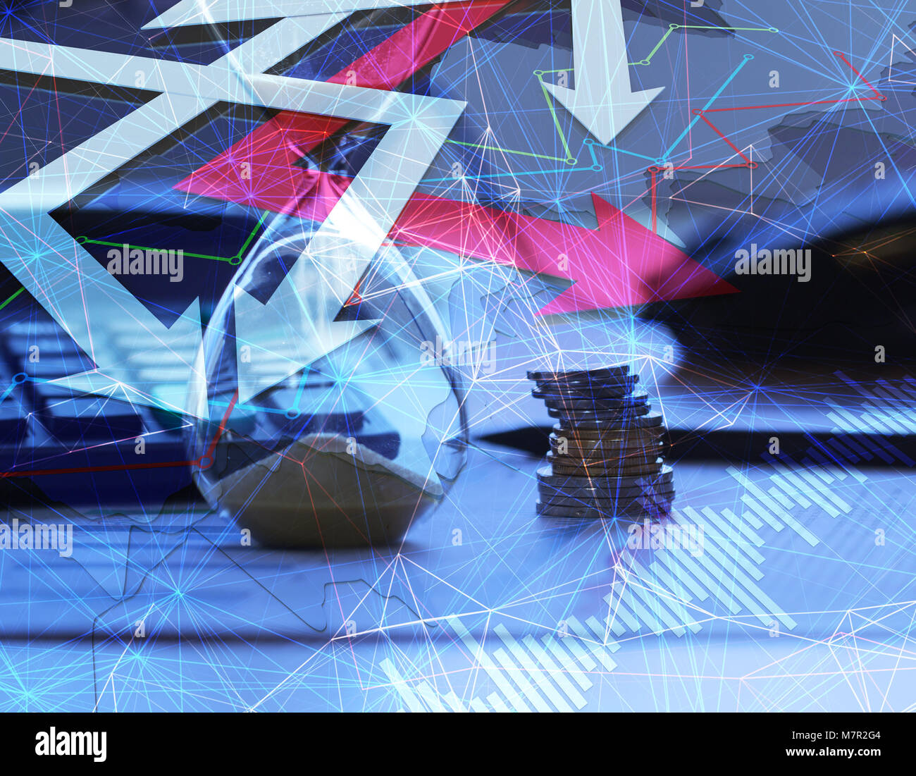 Financial stock market data, success arrow, teamwork Stock Photo - Alamy
