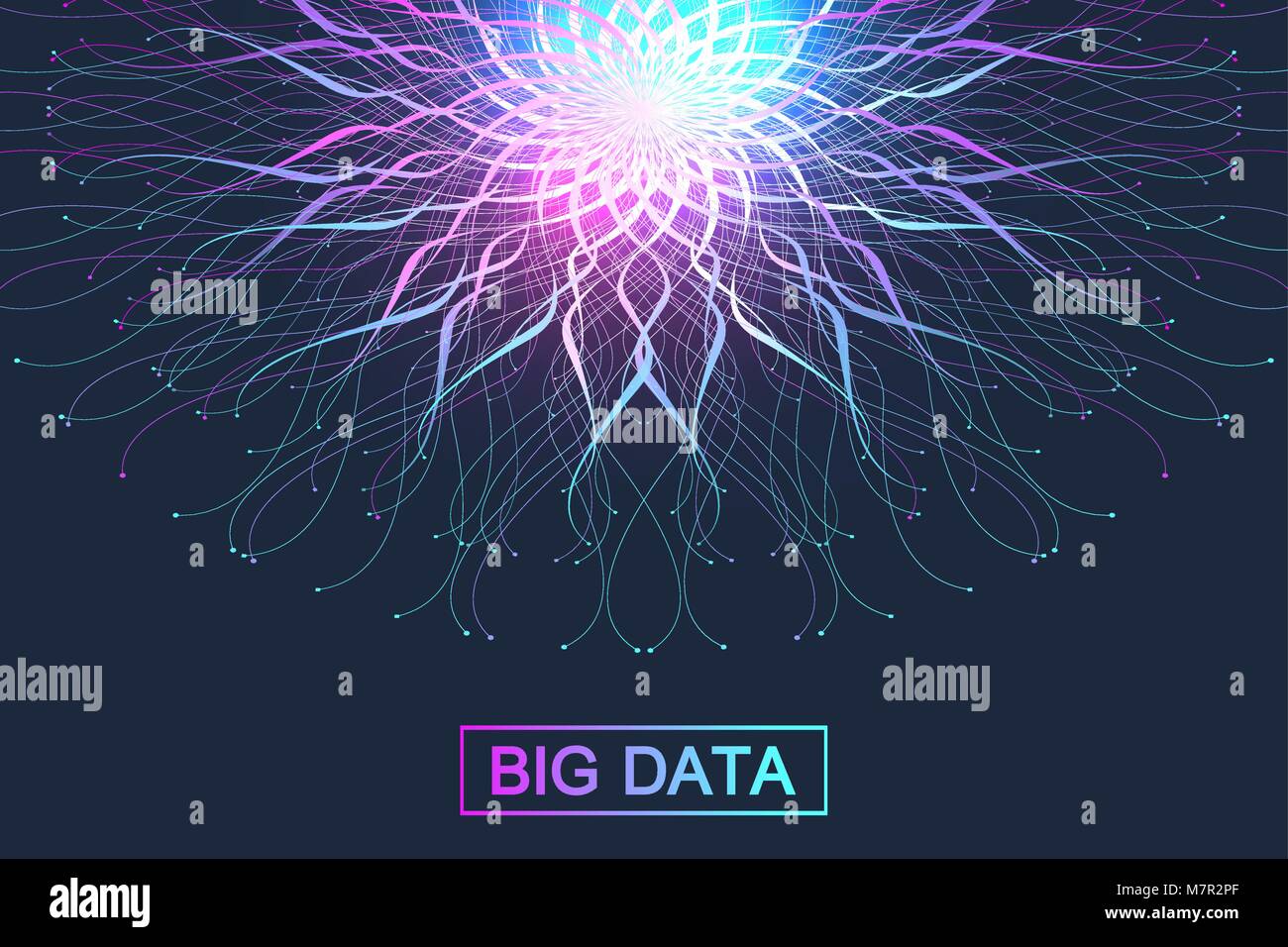 Big data complex. Graphic abstract background communication. Perspective backdrop visualization ...