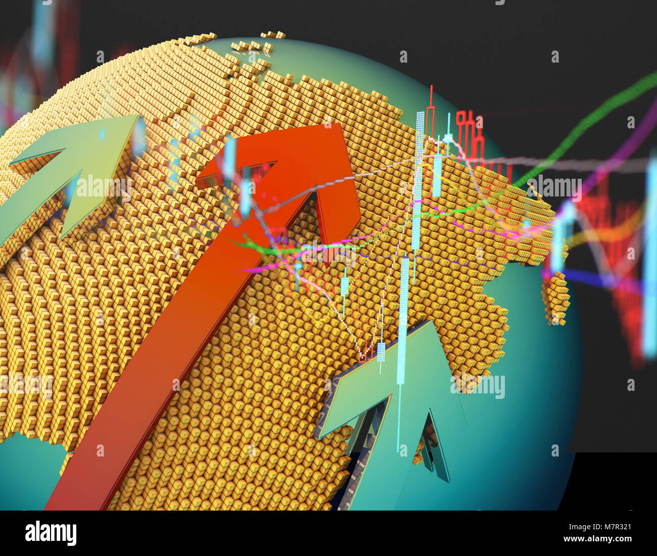 Global Finance, Strategic Development, Stock Market Data Stock Photo ...