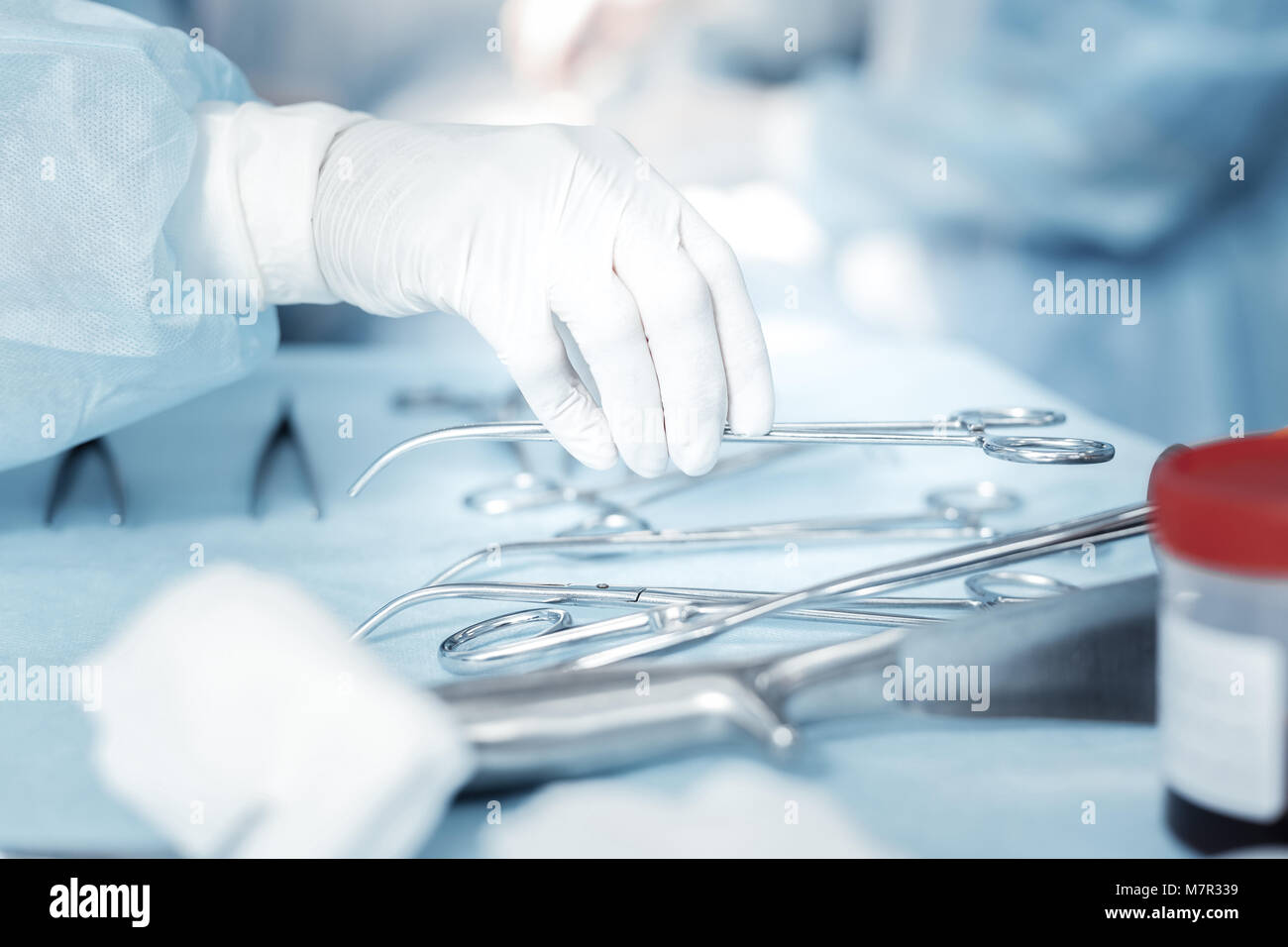 Clean surgical instruments being on the table Stock Photo - Alamy