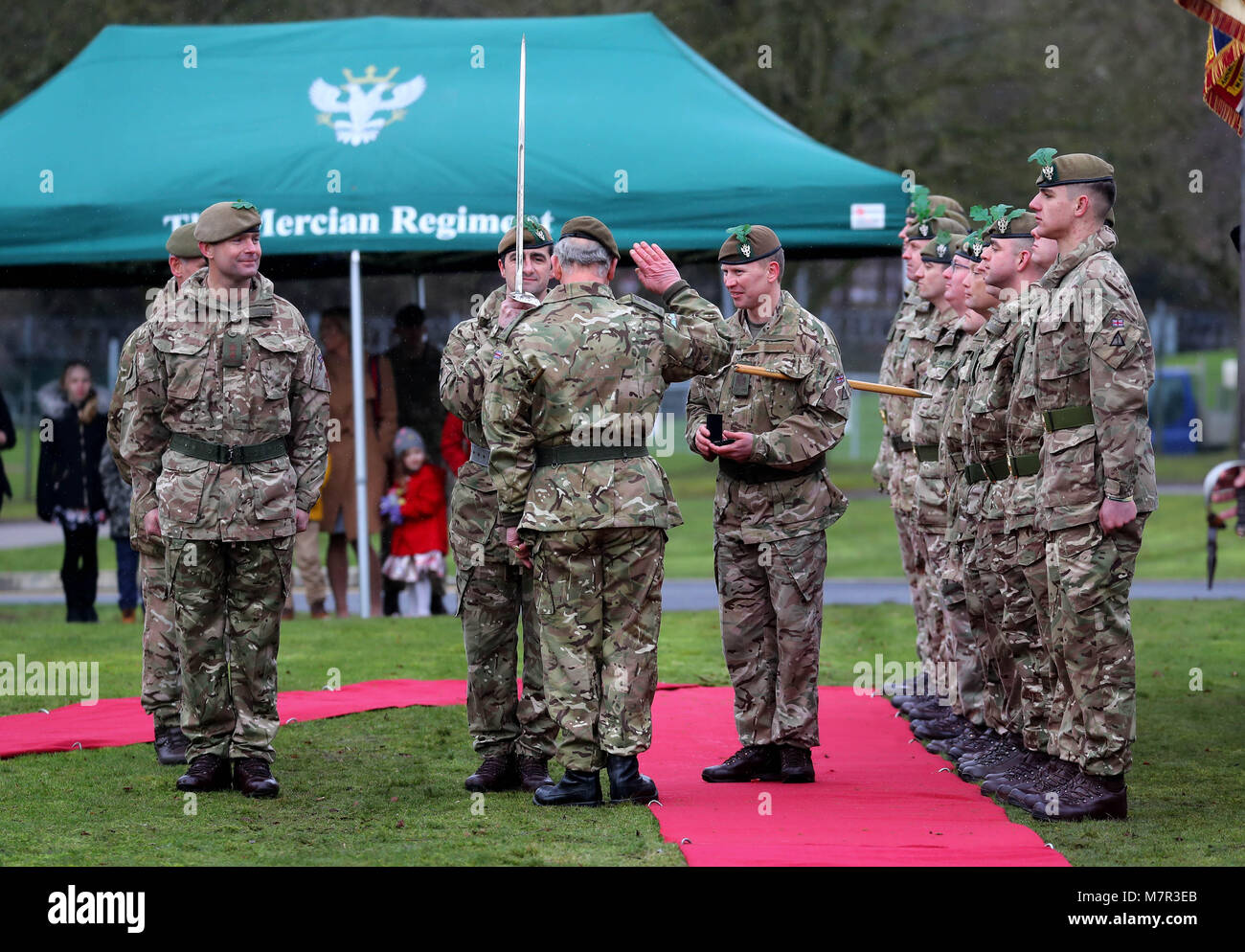 The Prince of Wales, Colonel-in-Chief, The Mercian Regiment, visits the ...
