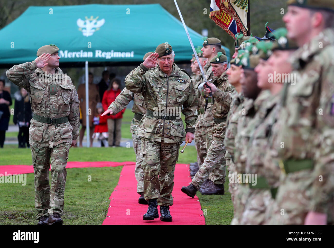The Prince of Wales, Colonel-in-Chief, The Mercian Regiment, visits the ...