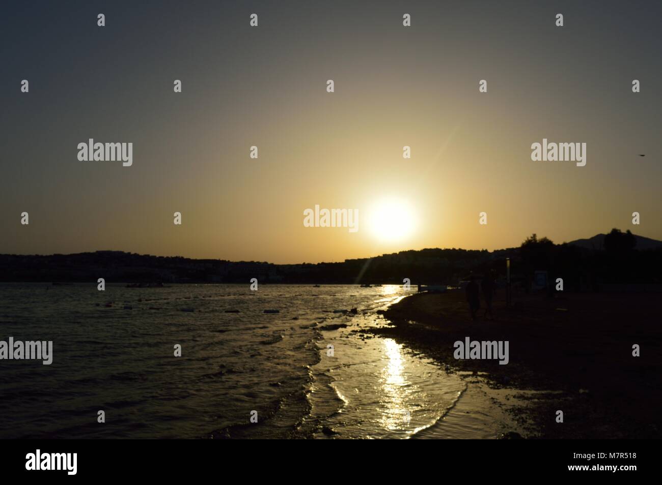 Sunset At The Beaches With Natural Lighting Stock Photo - Alamy