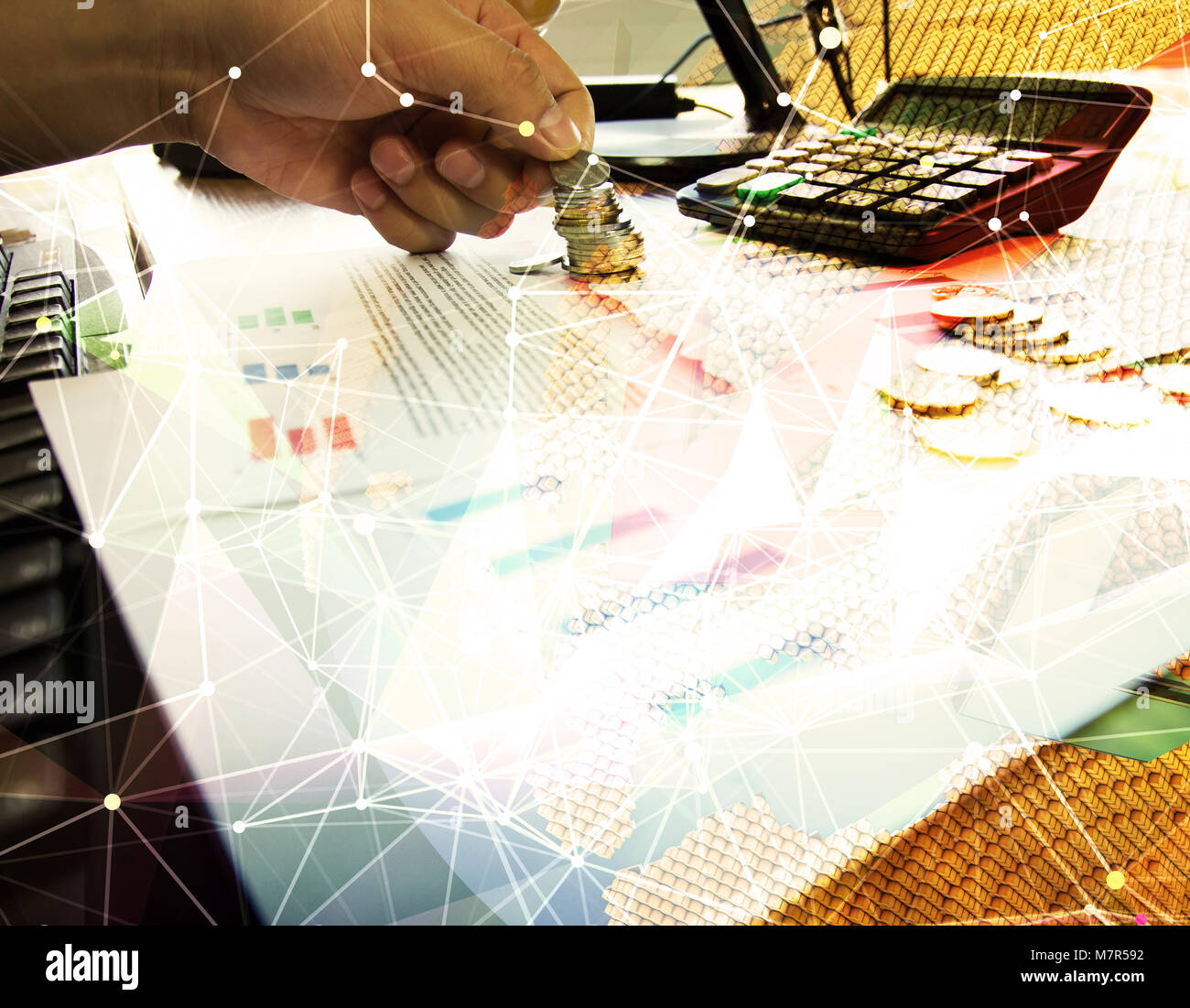 Financial Network Technology, Network Wealth, Statistical Chart Stock ...