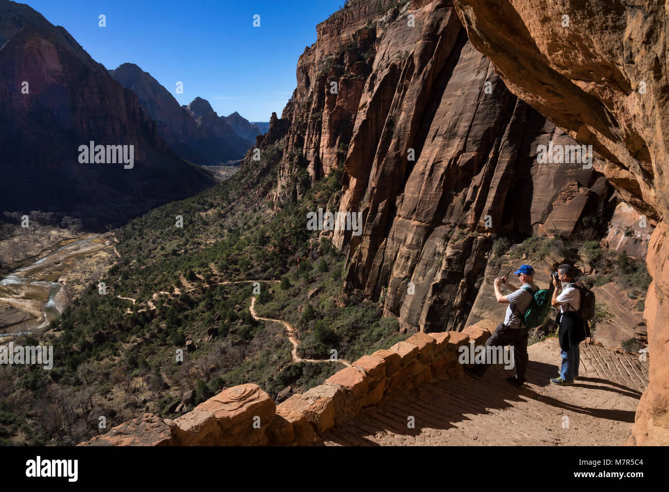 Angels Landing Walk,Zion National Park,Utah,USA Stock Photo - Alamy