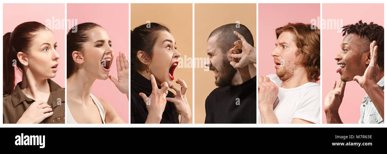 Angry people screaming Stock Photo - Alamy