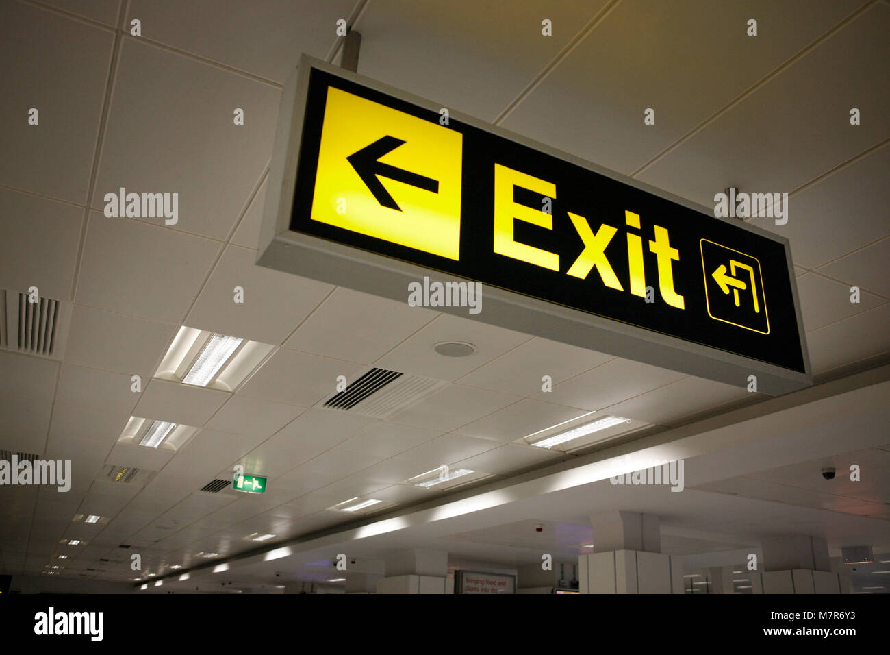 Signage at baggage reclaim. HM UK Border Agency, Manchester Airport ...