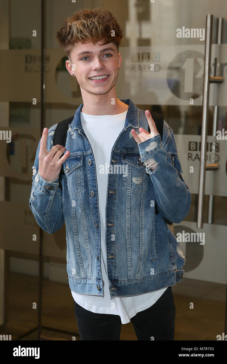Singer Harvey Cantwell aka HRVY arriving at BBC Radio One Studios for ...