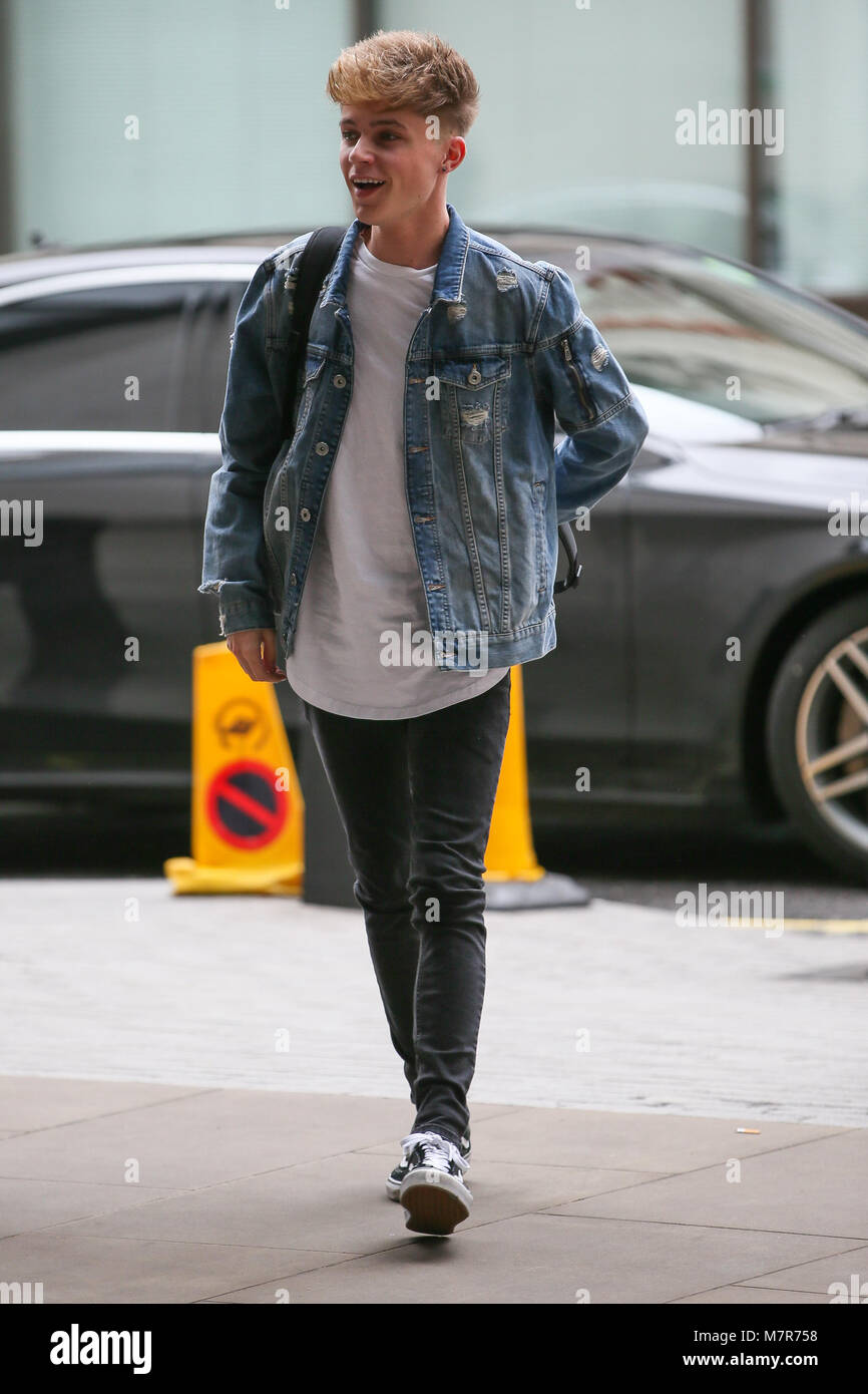 Singer Harvey Cantwell aka HRVY arriving at BBC Radio One Studios for ...