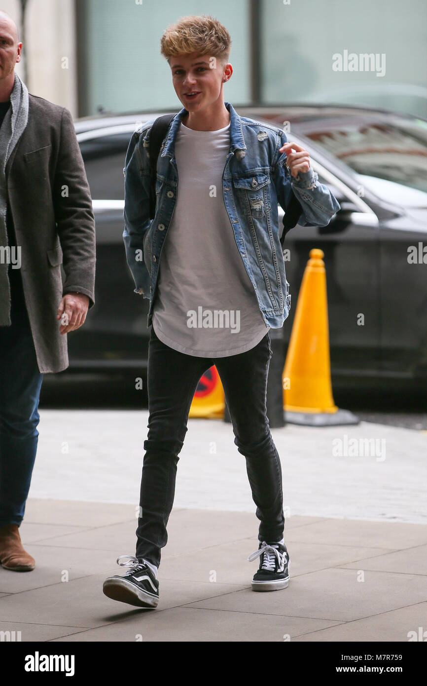 Singer Harvey Cantwell aka HRVY arriving at BBC Radio One Studios for ...