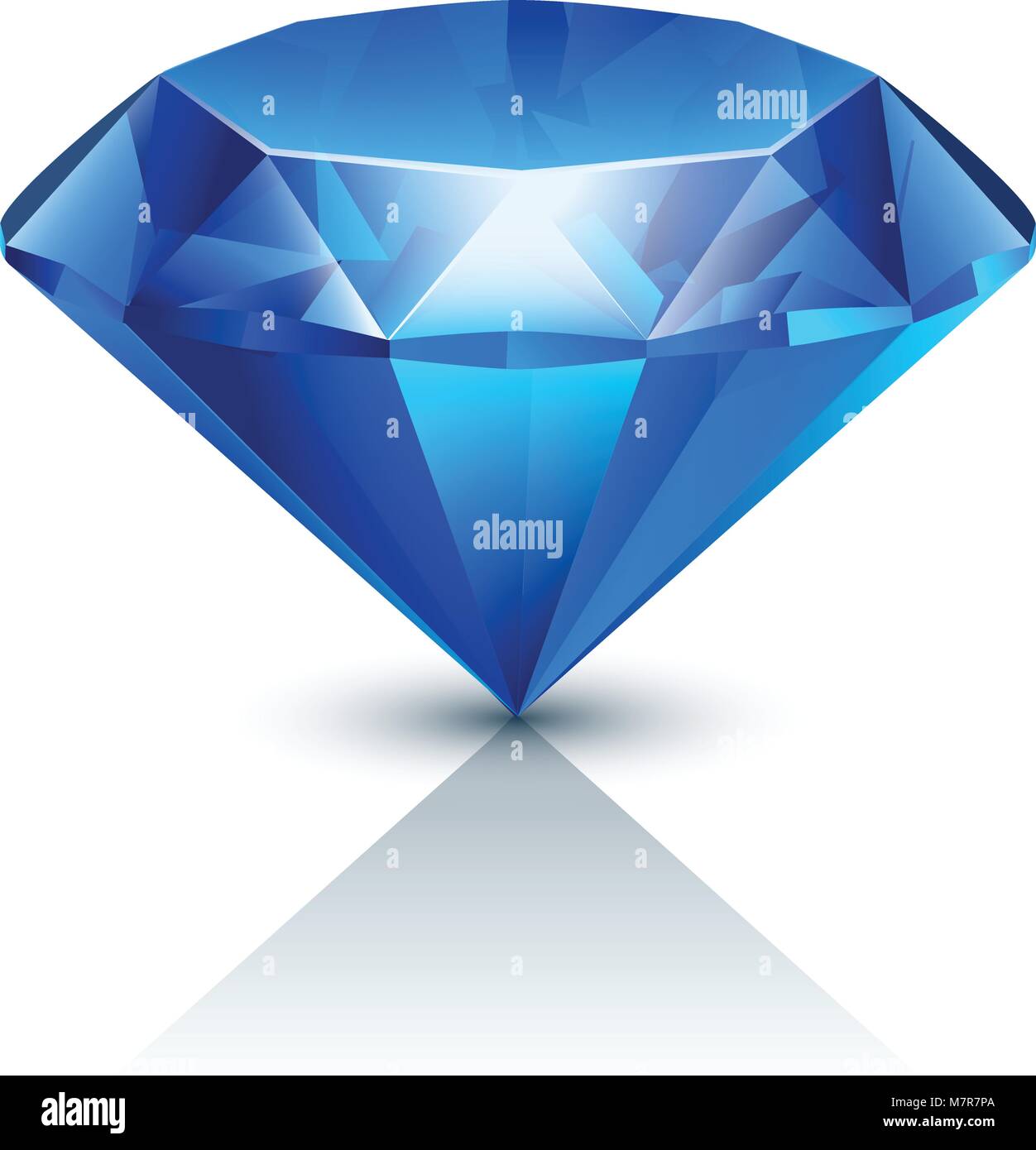 Blue gemstone shiny diamond Stock Vector Images - Alamy